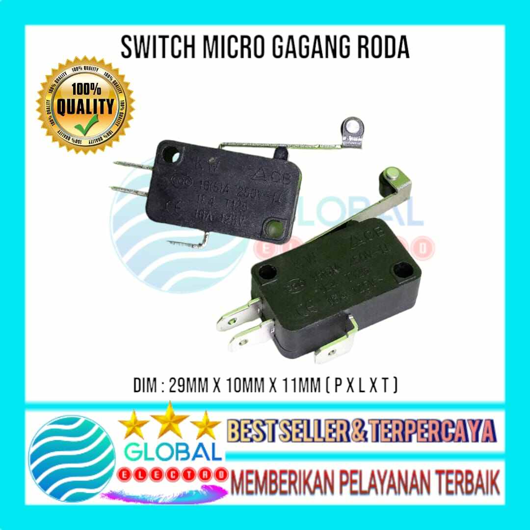 Switch Micro gagang roda / Saklar limits switch / Saklar Micro + roda ...