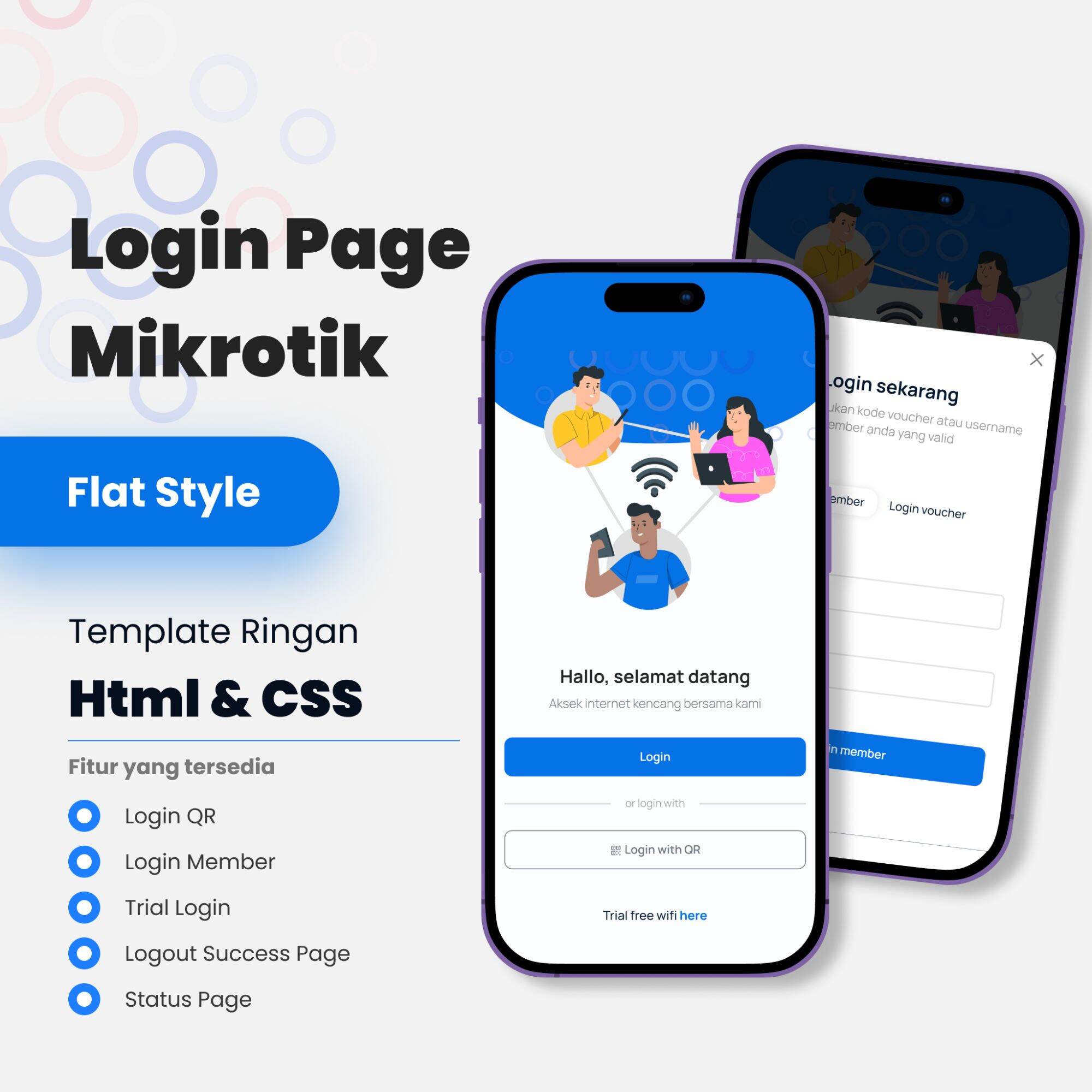 Template login page MikroTik hotspot wifi multi login | Lazada Indonesia