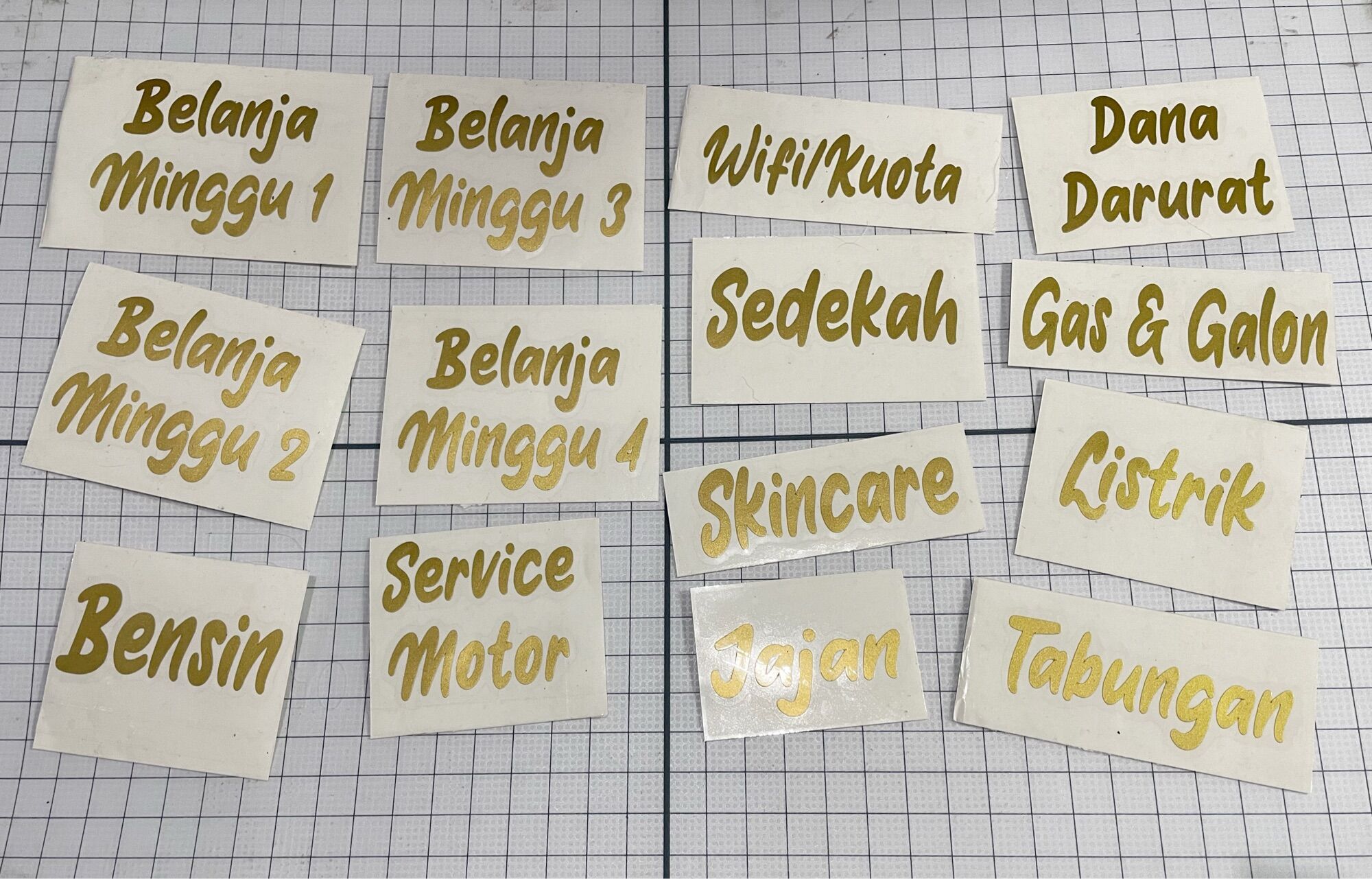 Cutting Stiker Budgeting Keuangan isi 14 Sticker Label Dompet Pintar ...