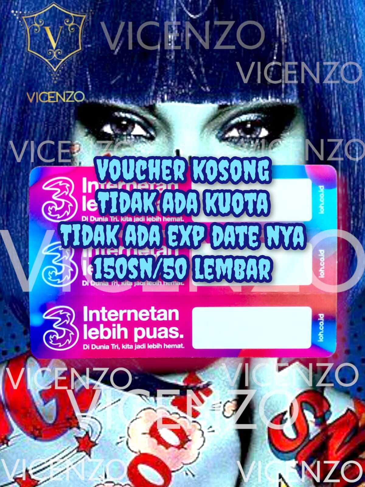 voucher kosong three 150sn/50 lembar | Lazada Indonesia