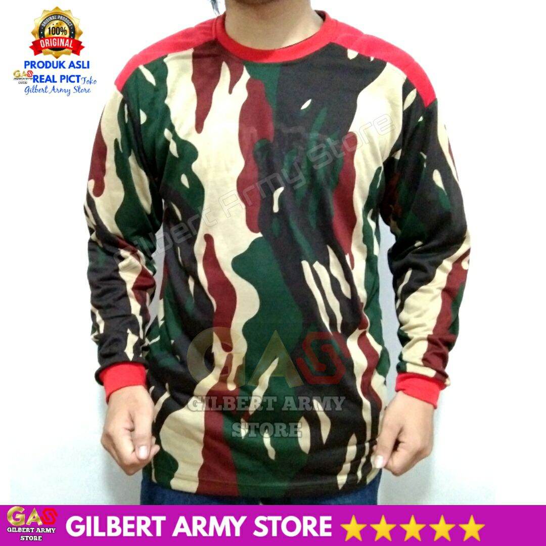 GILBERT ARMY STORE Kaos Kopasus Loreng Lengan Panjang Sniper Dekker ... GILBERT ARMY STORE Kaos Kopasus Loreng Lengan Panjang Sniper Dekker ...