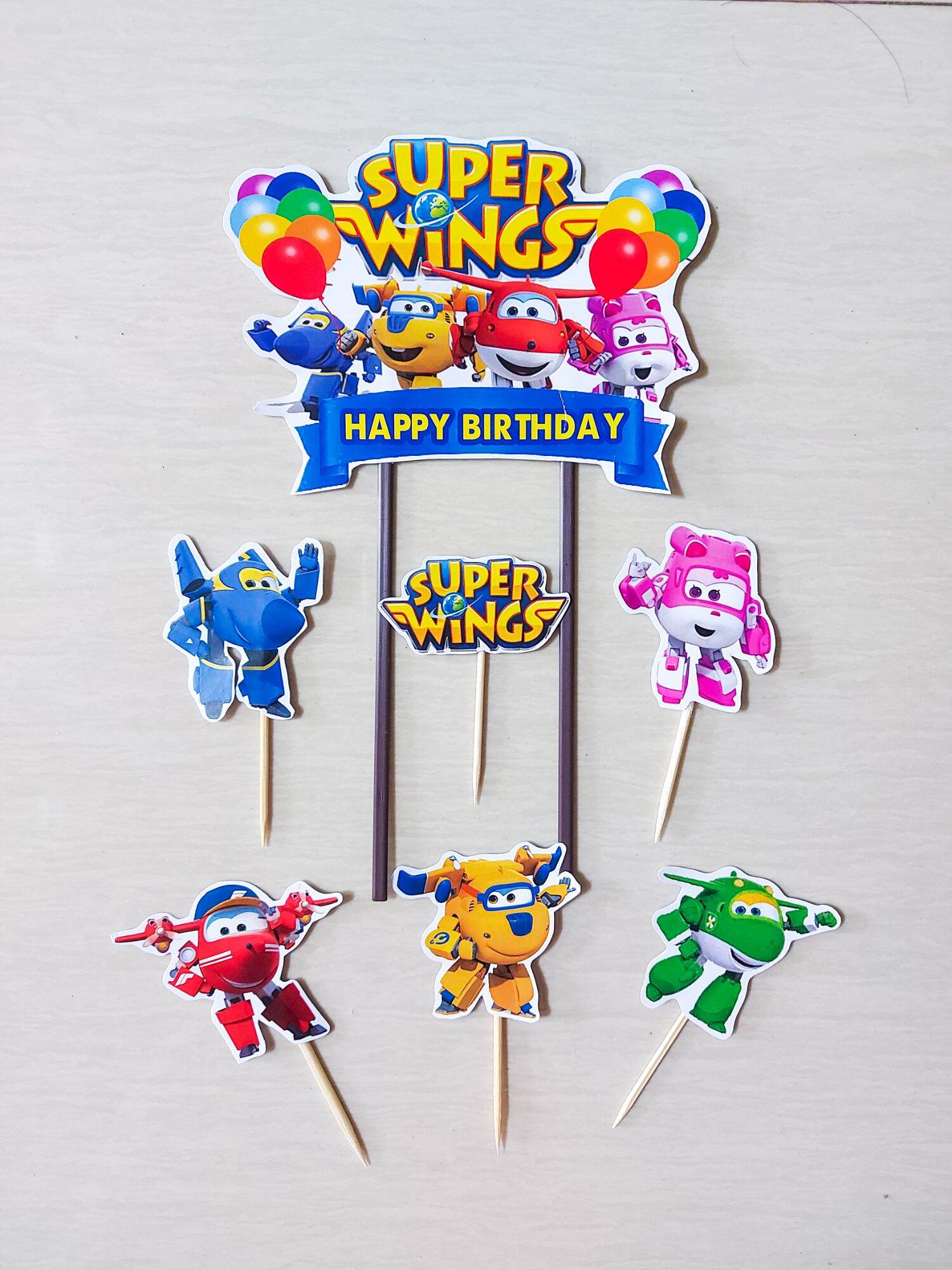 TOPPER SUPER WINGS / CAKE TOPPER SUPER WINGS / TOPPER KUE SUPER WINGS ...