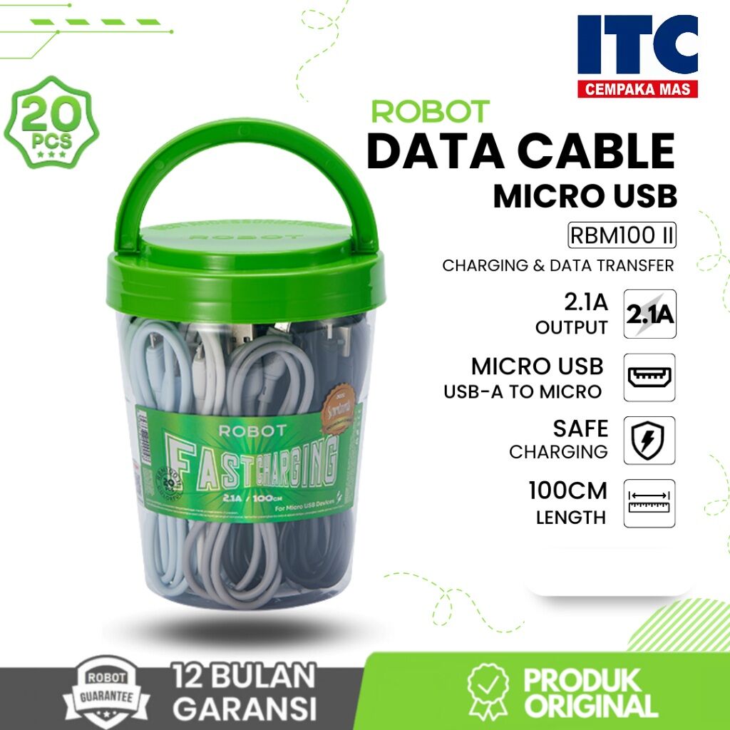 Kabel Robot Micro USB 1 Toples Isi 20pcs Original RBM100S RBM100 II RBM ...