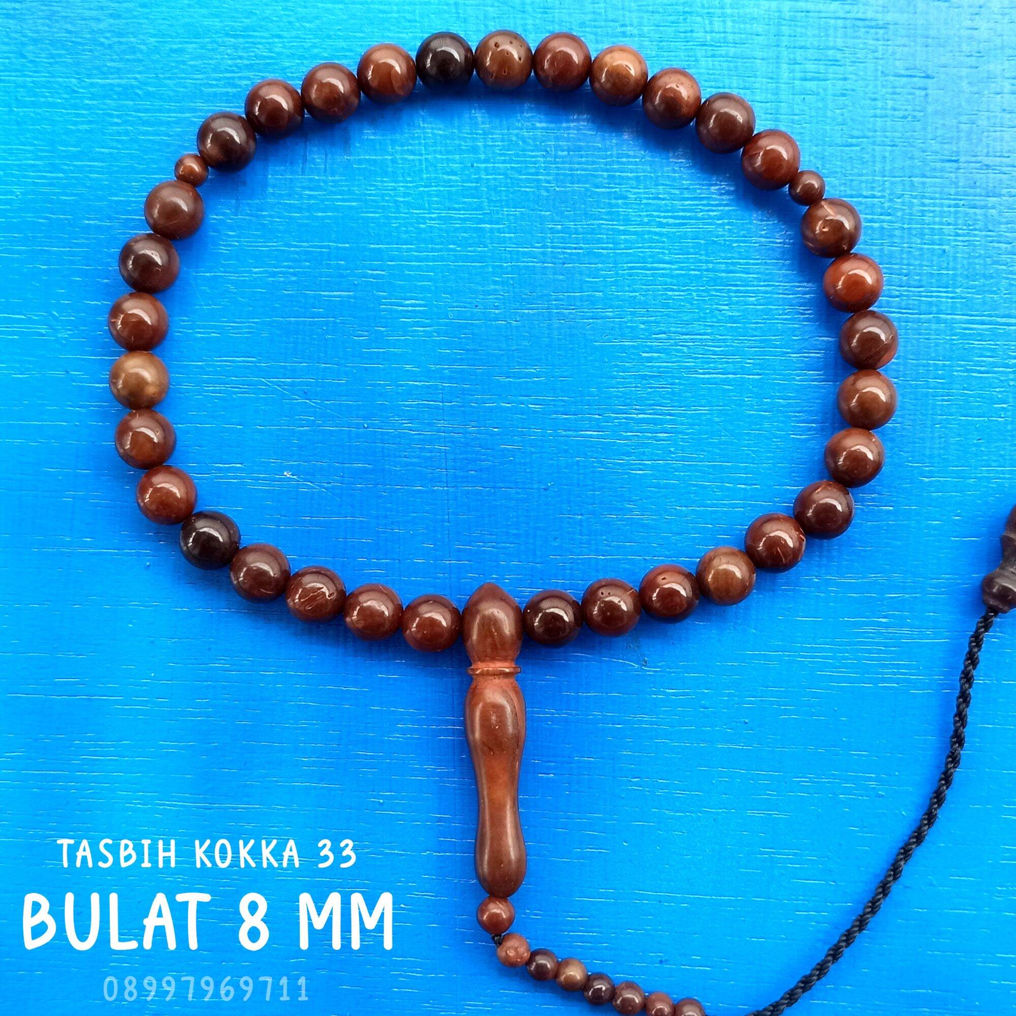 tasbih kokka 33 butir butiran 8 mm warna coklat | Lazada Indonesia