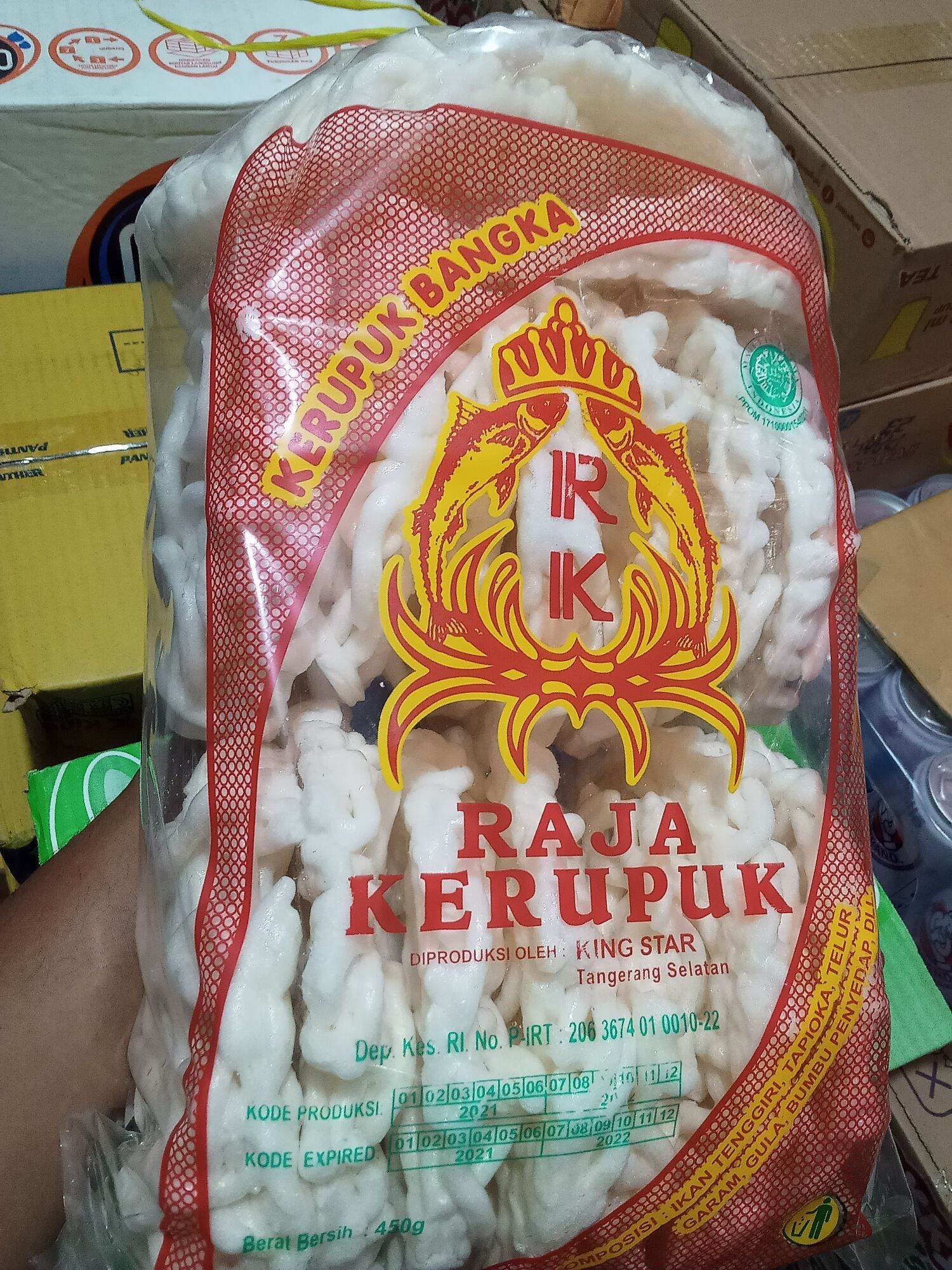 Raja kerupuk kerupuk bangka asli ikan tenggiri keriting besar isi 17pis ...