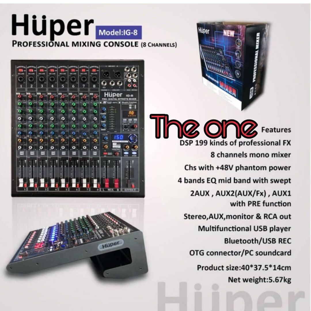 MIXER AUDIO HUPER IG 8 IG8 8CHANNEL ORIGINAL | Lazada Indonesia