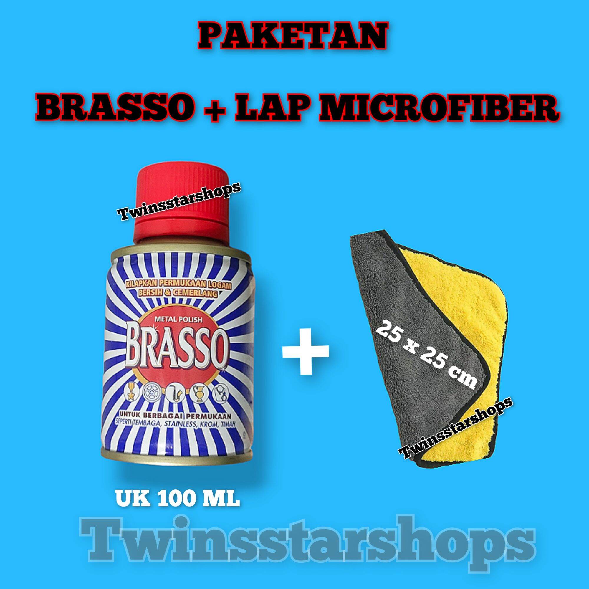 Braso Metal Polish Brasso 100ml 200ml Pengkilap Pembersih Logam Chrome Stainless Kuningan