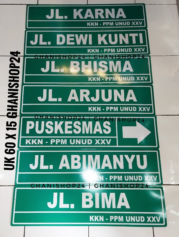 Plang Nama Jalan Ukuran Panjang 60cm Alumunium Plat | Lazada Indonesia