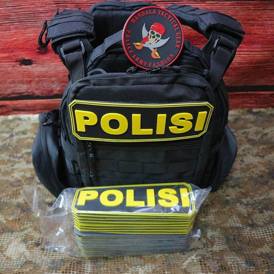 Patch Rubber Tulisan Polisi Ukuran Besar Kuning | Lazada Indonesia