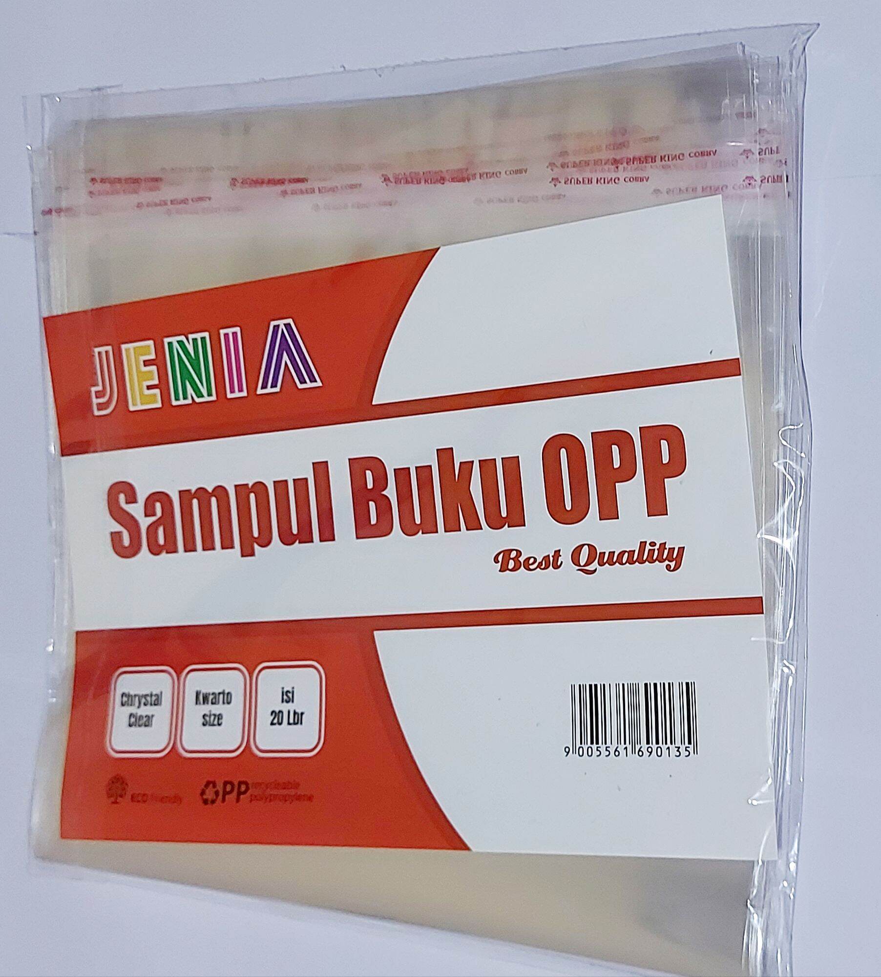 1 Pack Sampul Plastik Buku Tulis Kwarto Murah Tebal Lem Bening