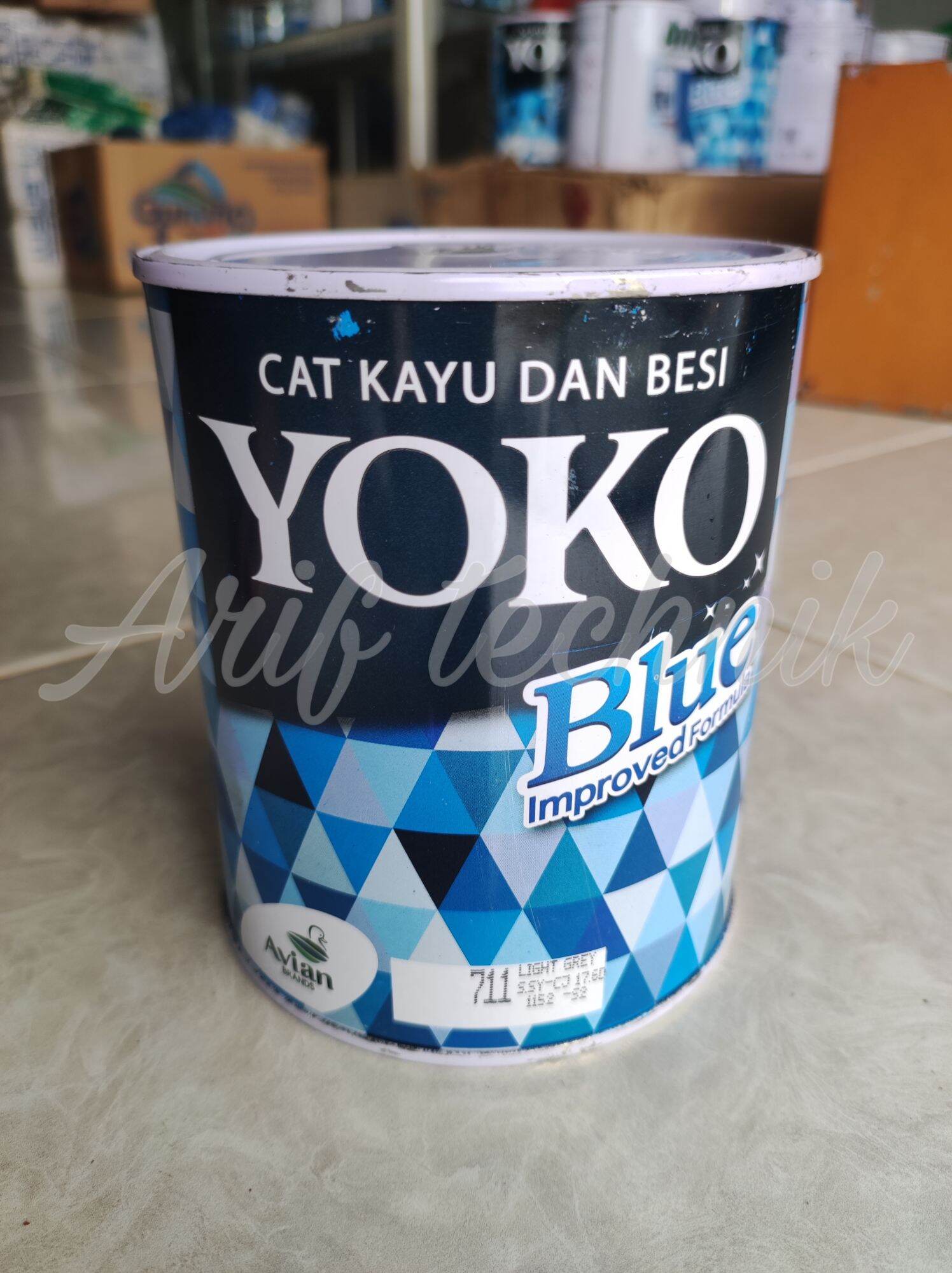 Cat Minyak YOKO 1kg 711 Light Grey / Cat AVIAN BRAND Abu-abu Kayu ...