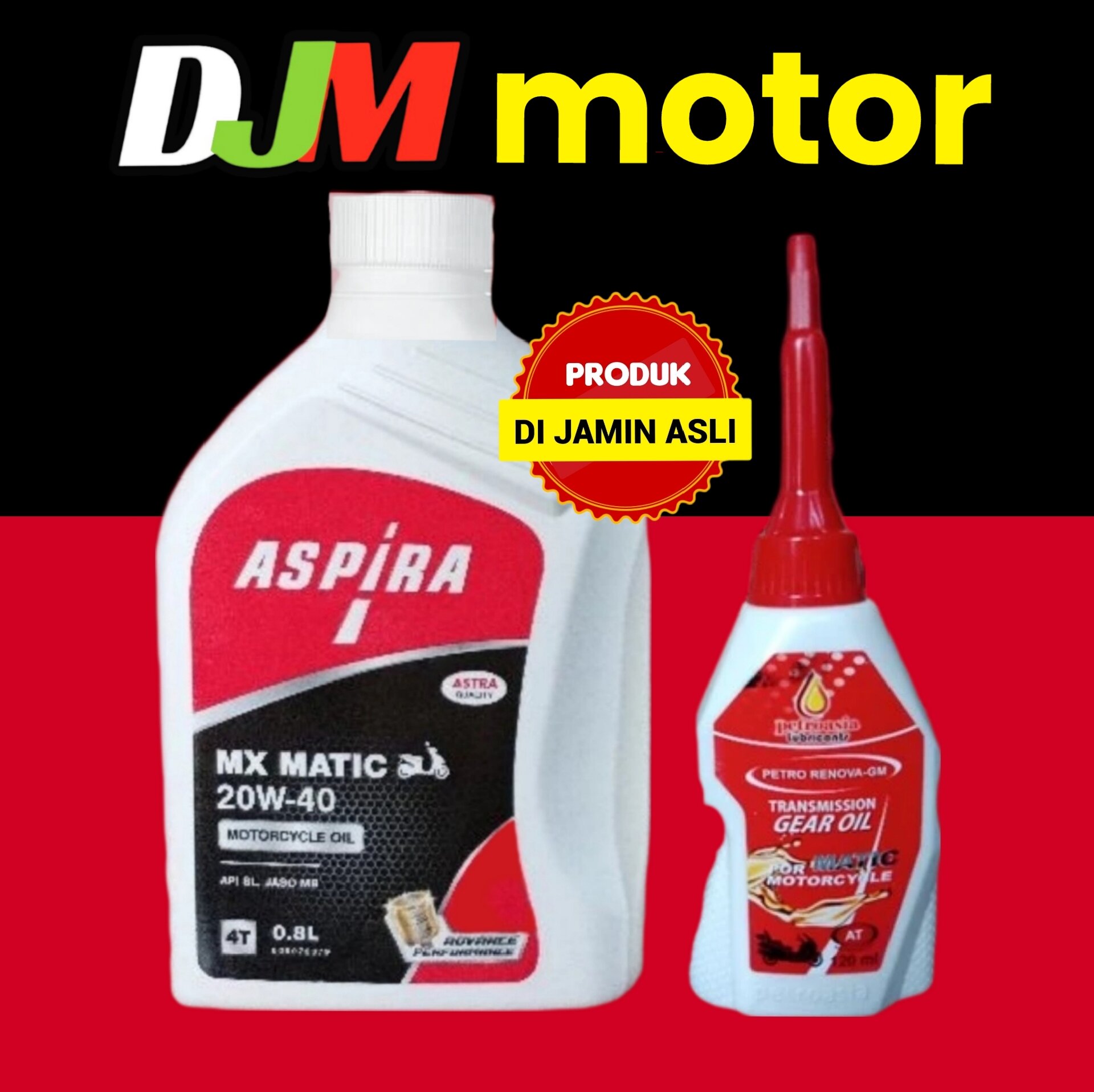 PAKET OLI ASPIRA MATIC 20W-40 0.8L + OLI GEAR PETROASIA 120 ML, 100% ORIGINAL | Lazada Indonesia