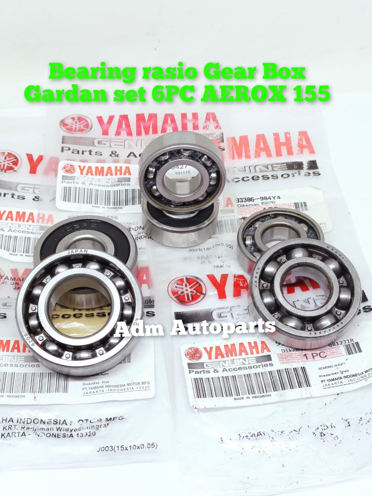 BEARING RASIO GEAR BOX GARDAN 6PC 2DP YAMAHA NMAX 155 OLD NMAX 155 NEW ...