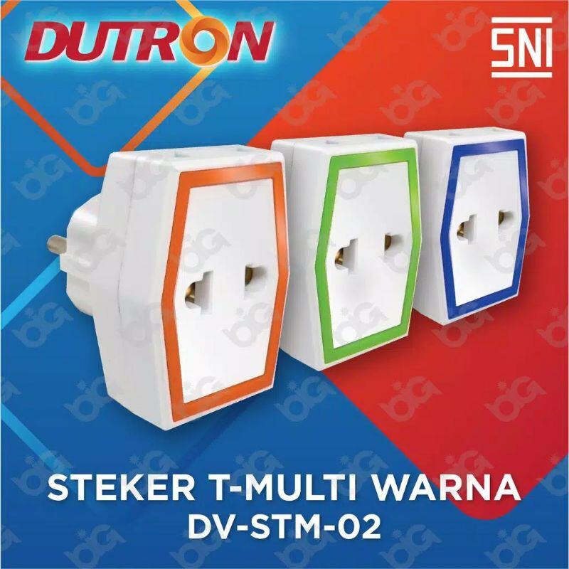 Steker T Multi Warna DUTRON / Colokan Listrik Warna DUTRON | Lazada ...