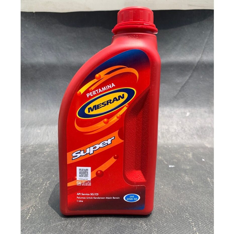 oli mesran super SAE 20W-50 0,8liter,oli mesin motor bebek 4Tak ...