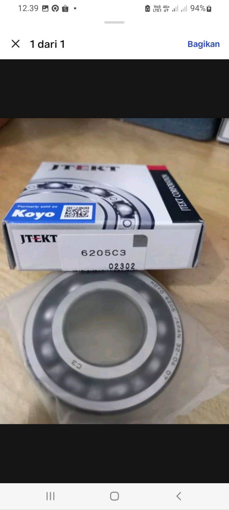 Ball bearing 6205 C3 KOYO Original ( kruk as ) made in Japan | Lazada ...