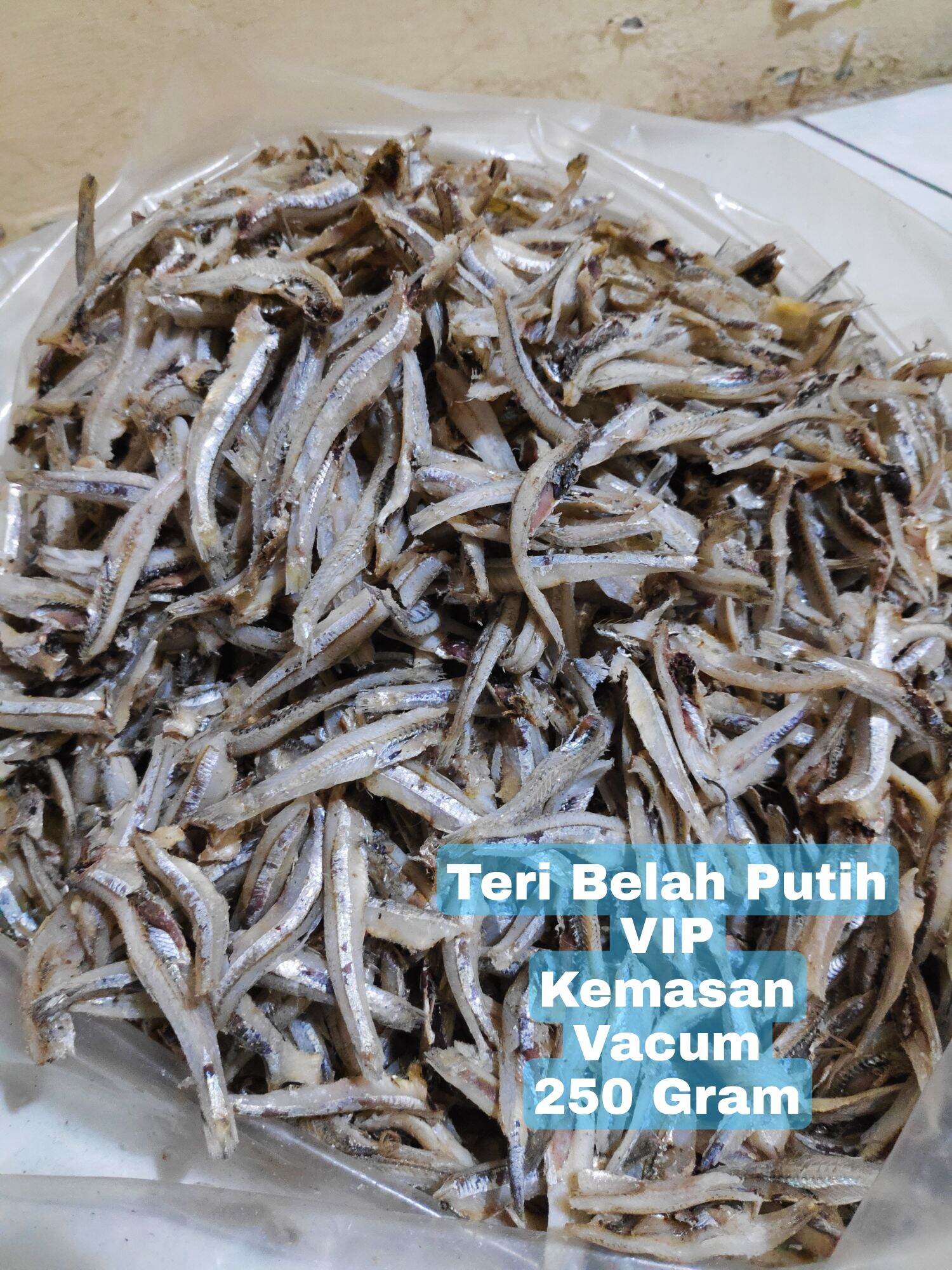 Ikan Asin Teri Belah Putih VIP | Jengki Belah Putih VIP 250 Gram ...