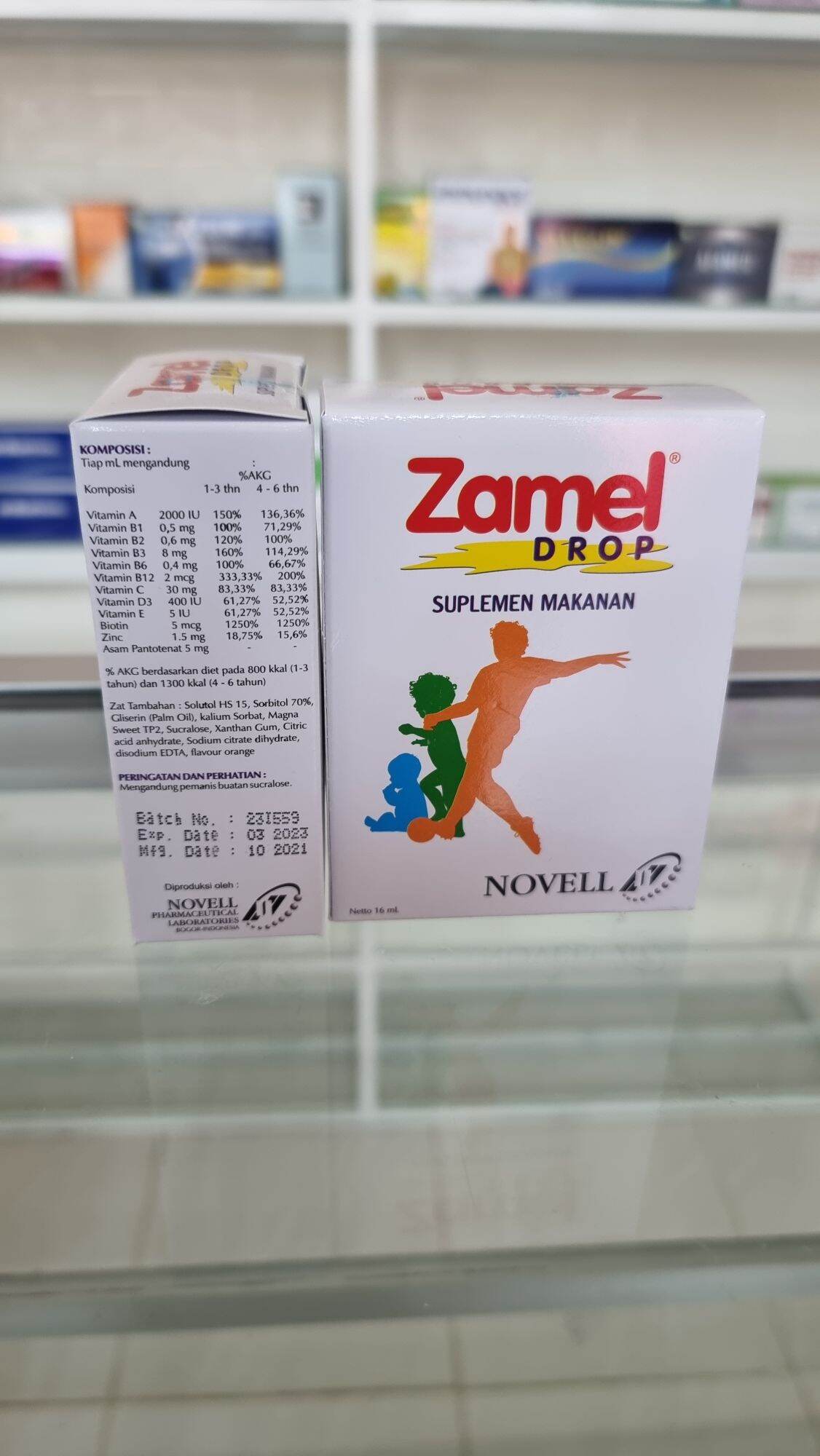 ZAMEL DROP PERBOTOL ISI 16ML.. EXP MARET 23 | Lazada Indonesia