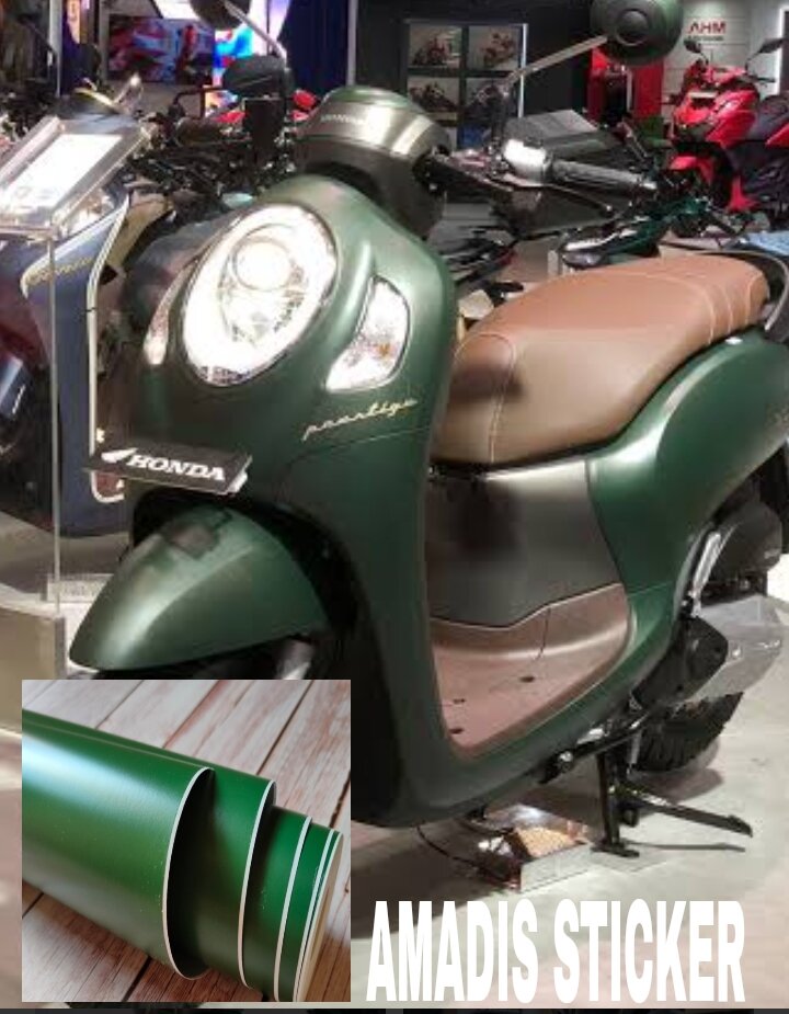 Stiker skotlet motor full body scoopy y sticker hijau army dof | Lazada ...
