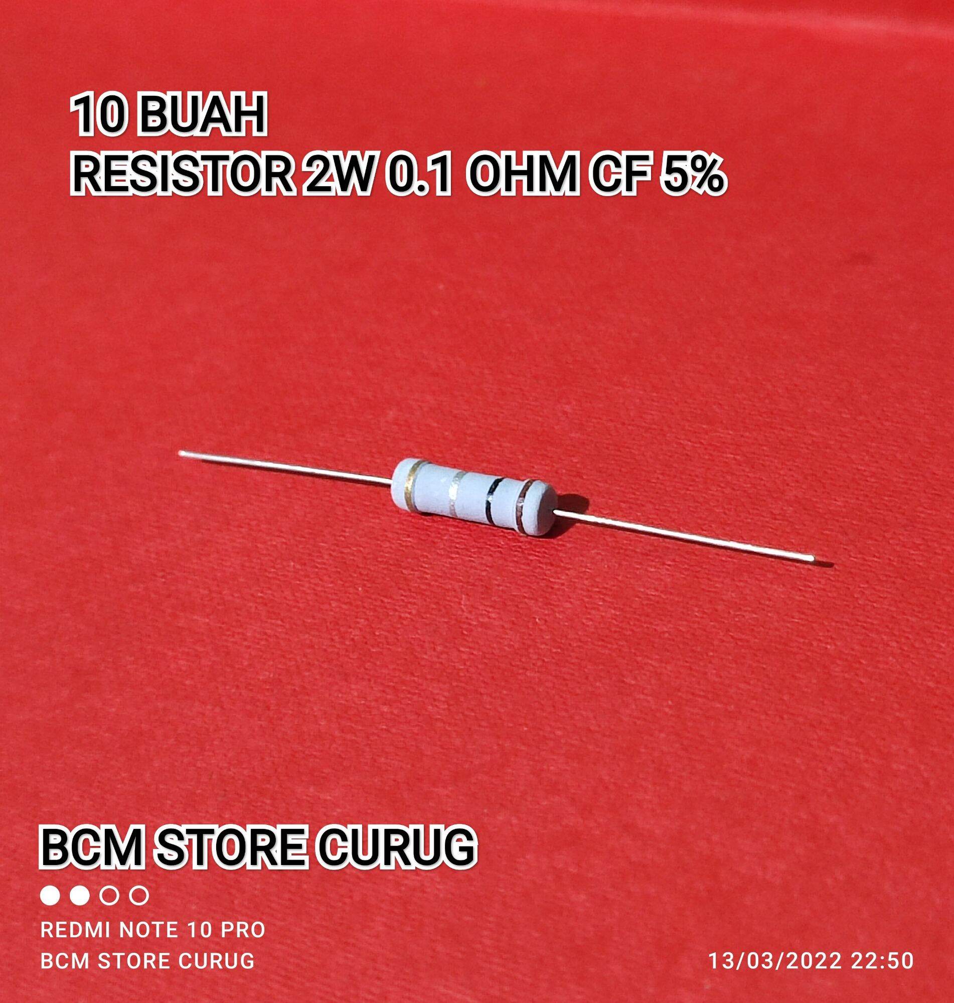 10 BUAH RESISTOR 2W 2WATT 0.1 OHM CF 5% ROHS | Lazada Indonesia