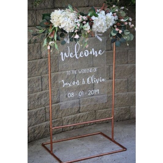 STANDING WELCOME SIGN DARI BESI (TANPA AKRILIK/KACA) | Lazada Indonesia