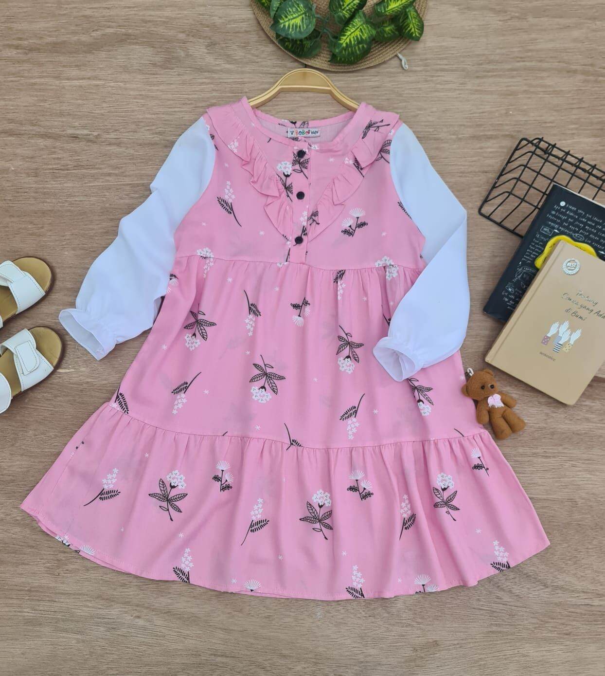 Tunik anak Perempuan KHAIRA By Bobokids MIDI Dress Baju Anak Cewek Usia ...