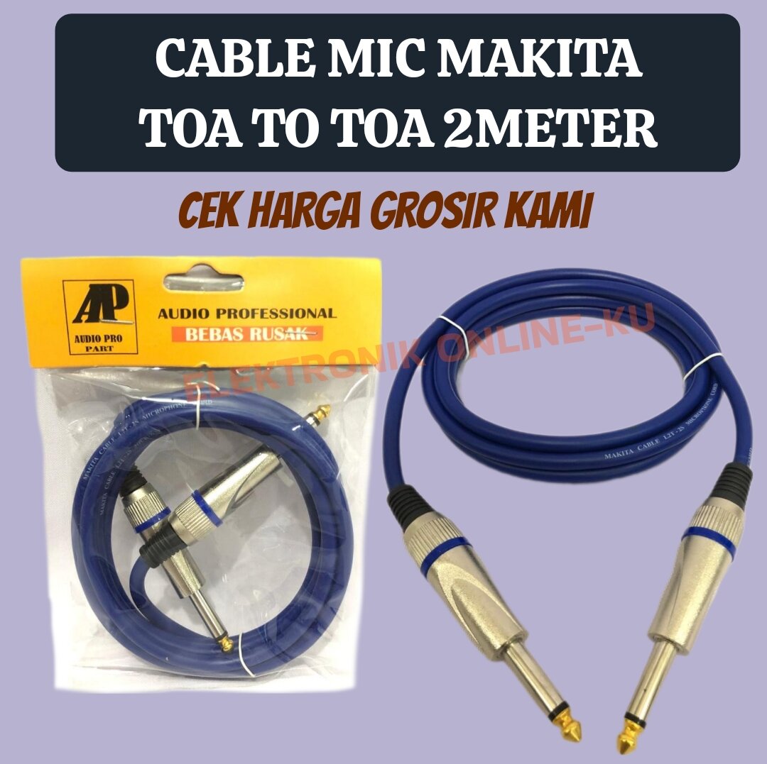 CABLE MIC MAKITA TOA TO TOA 2METER | Lazada Indonesia