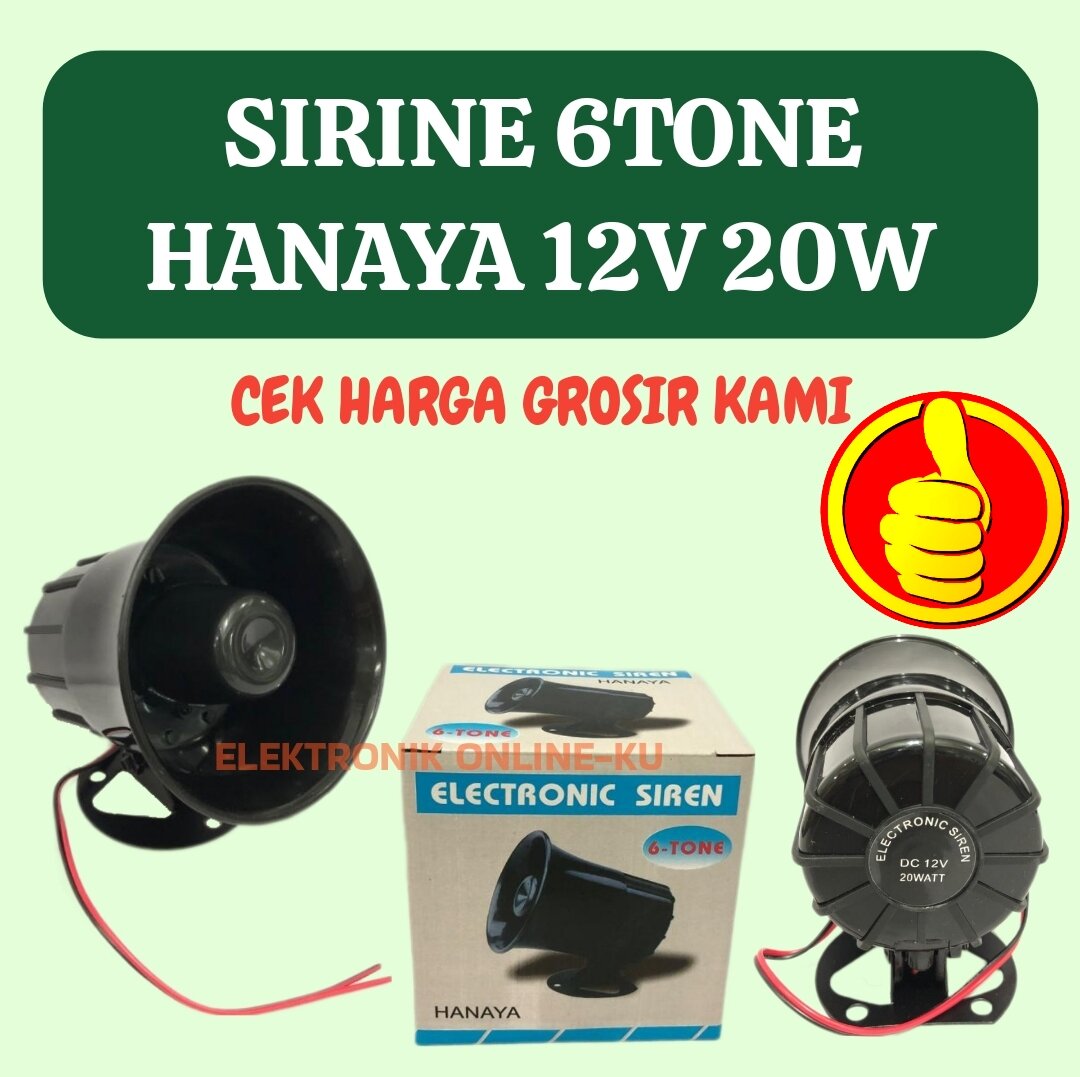 HORN SIRINE 6TONE HANAYA 12V 20W | Lazada Indonesia
