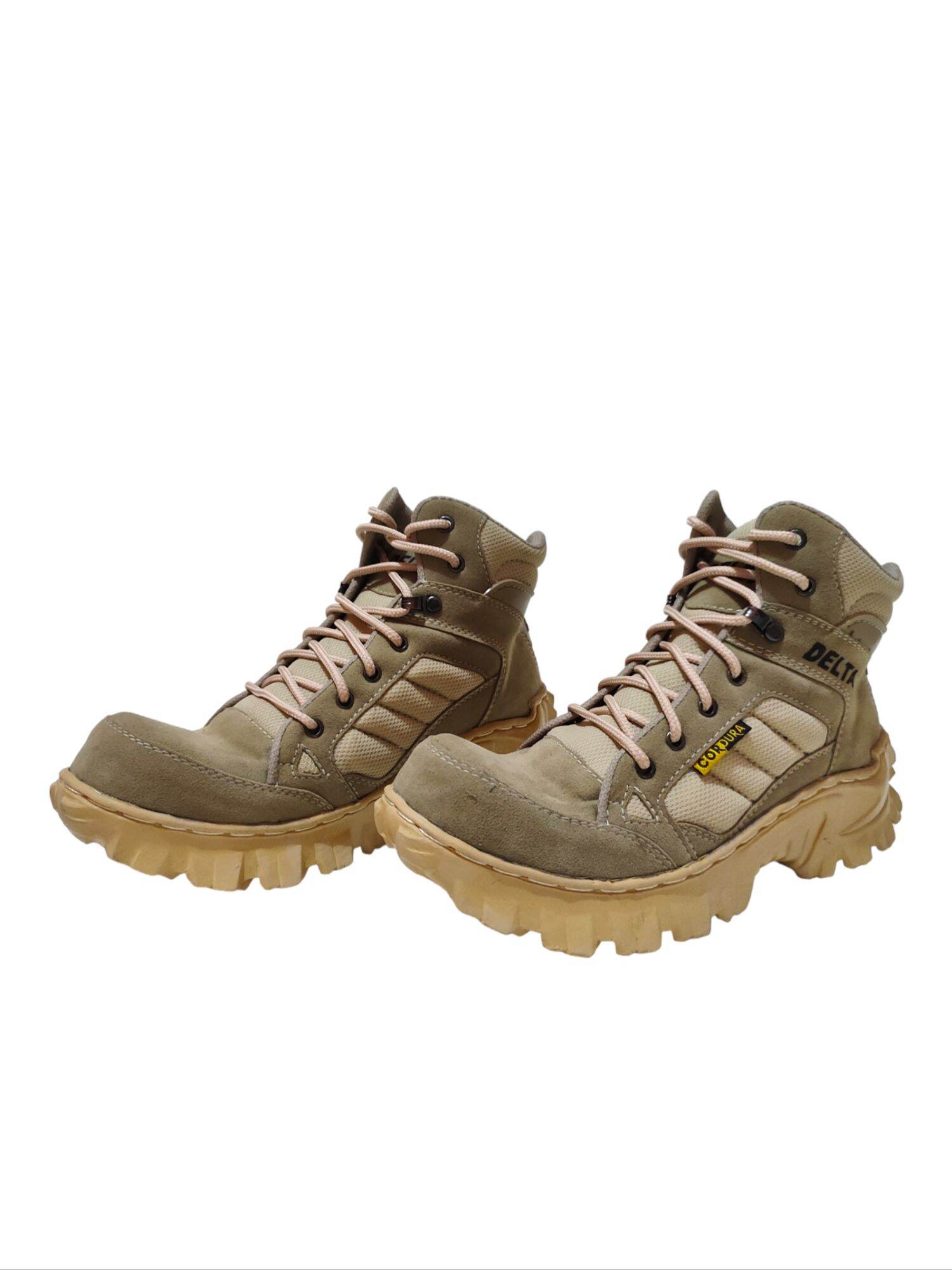 SEPATU DELTA PENDEK HITAM KREM UJUNG BESI PRIA KERJA LAPANGAN | Lazada ...