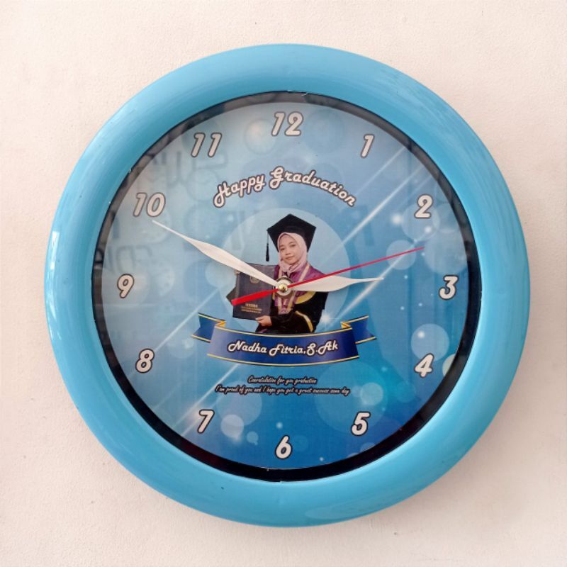 jam dinding custom 30cm free design langsung jadi happy wedding / happy ...