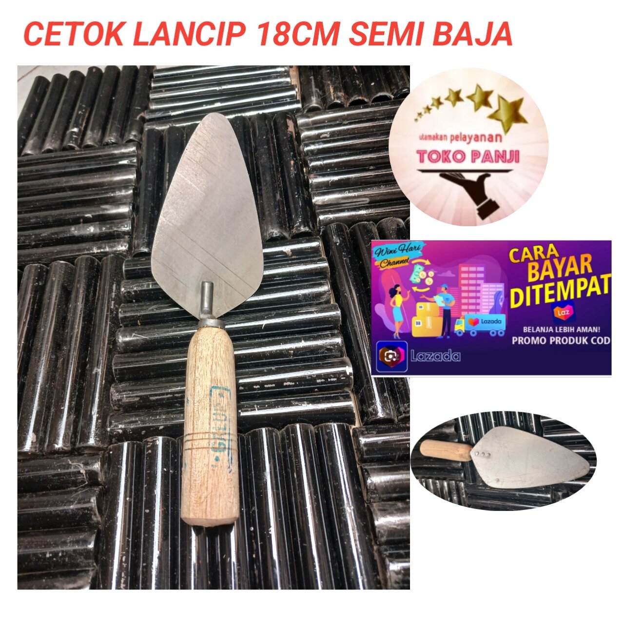 cetok lancip 18cm bahan semi baja | Lazada Indonesia
