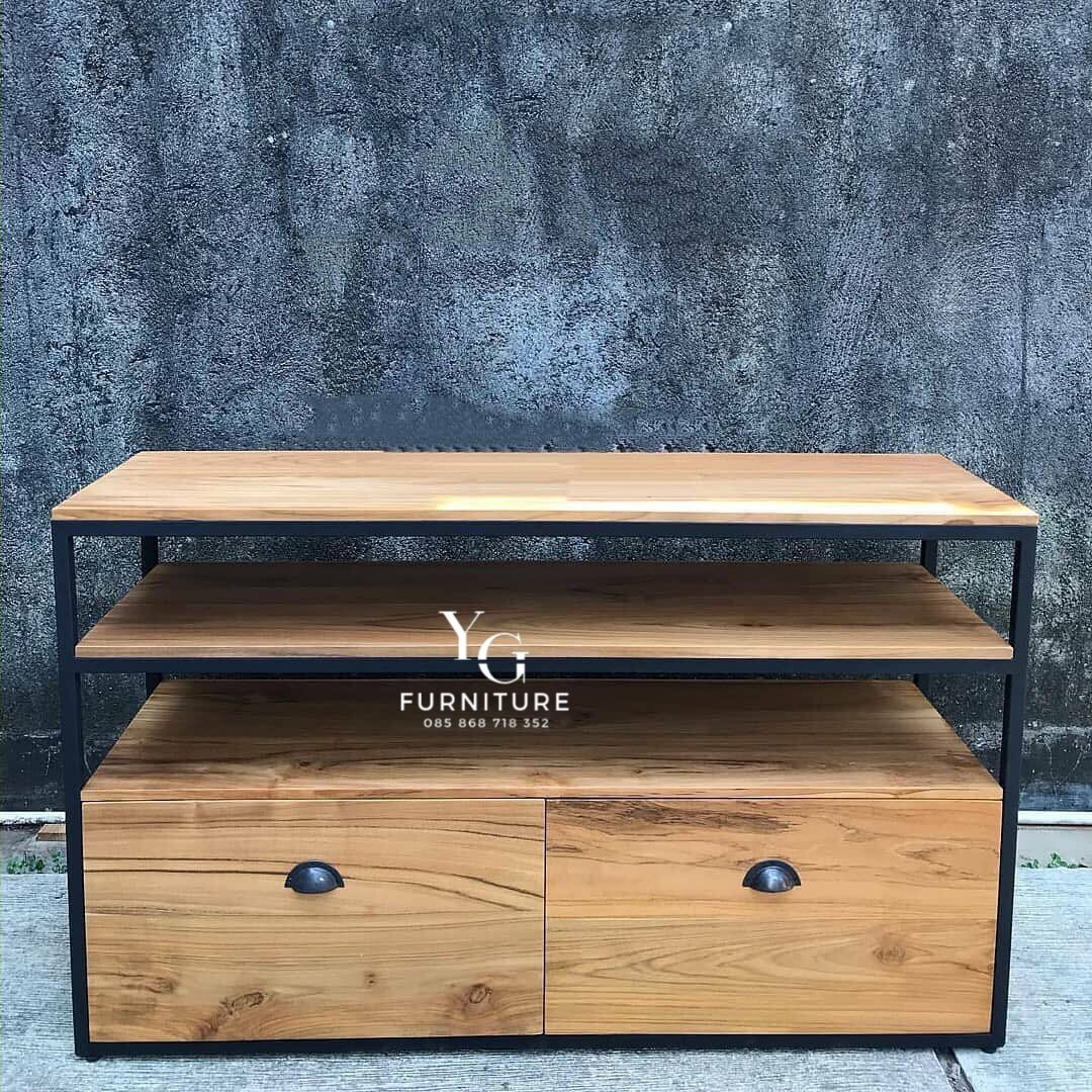 Bufet tv kaki besi minimalis | Lazada Indonesia