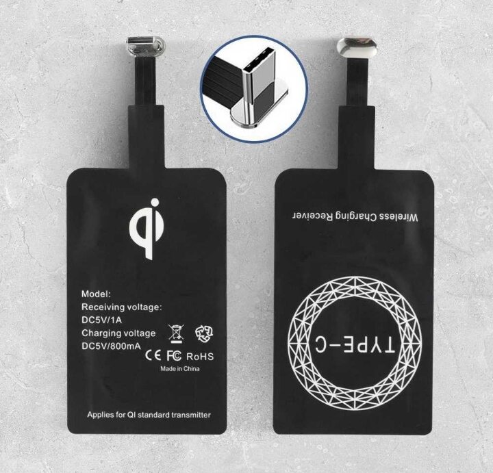 Wireless Charging Qi Receiver Adapter for Smartphone | Lazada Indonesia