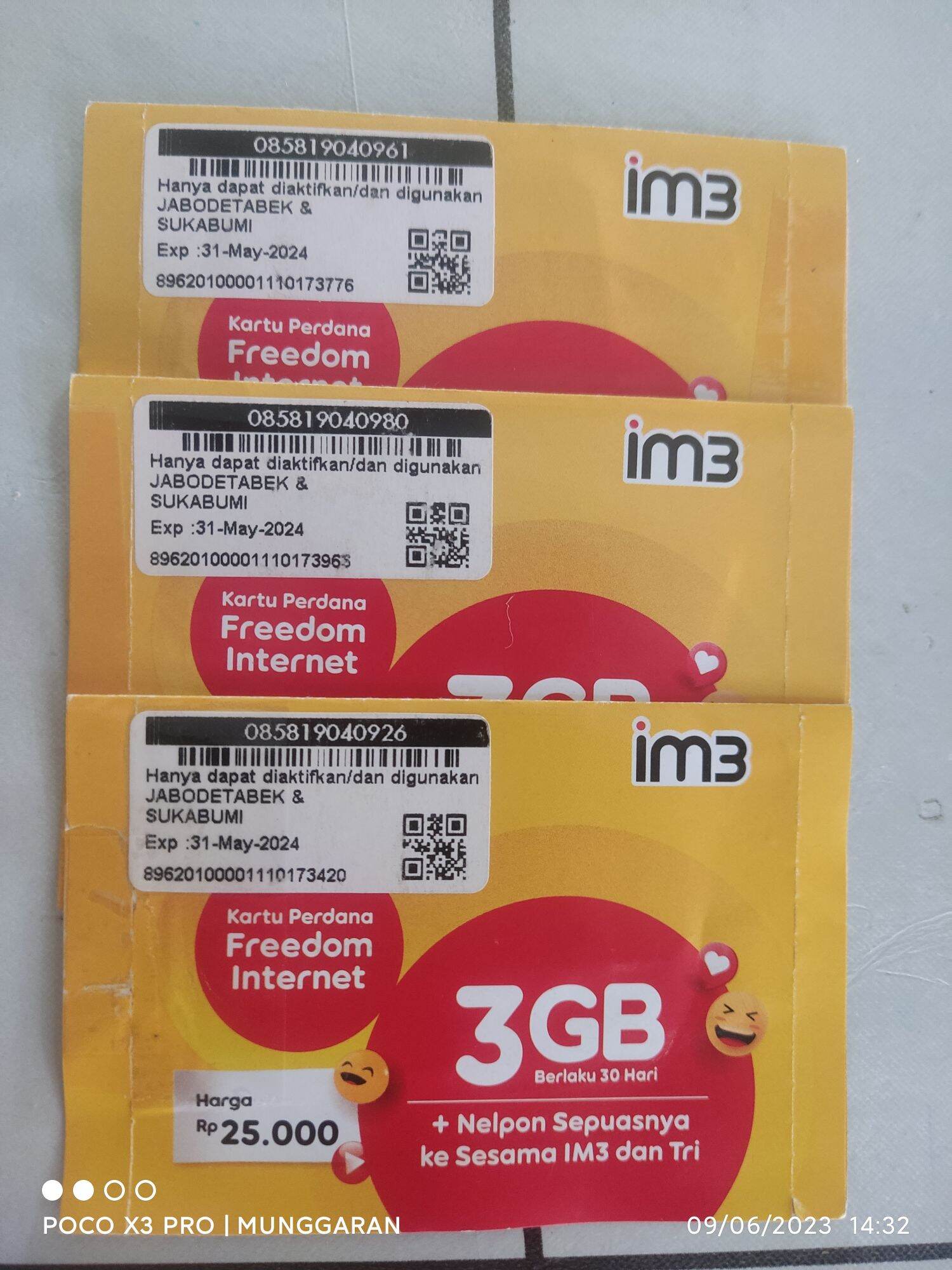 Perdana Indosat 3GB siap pakai | Lazada Indonesia