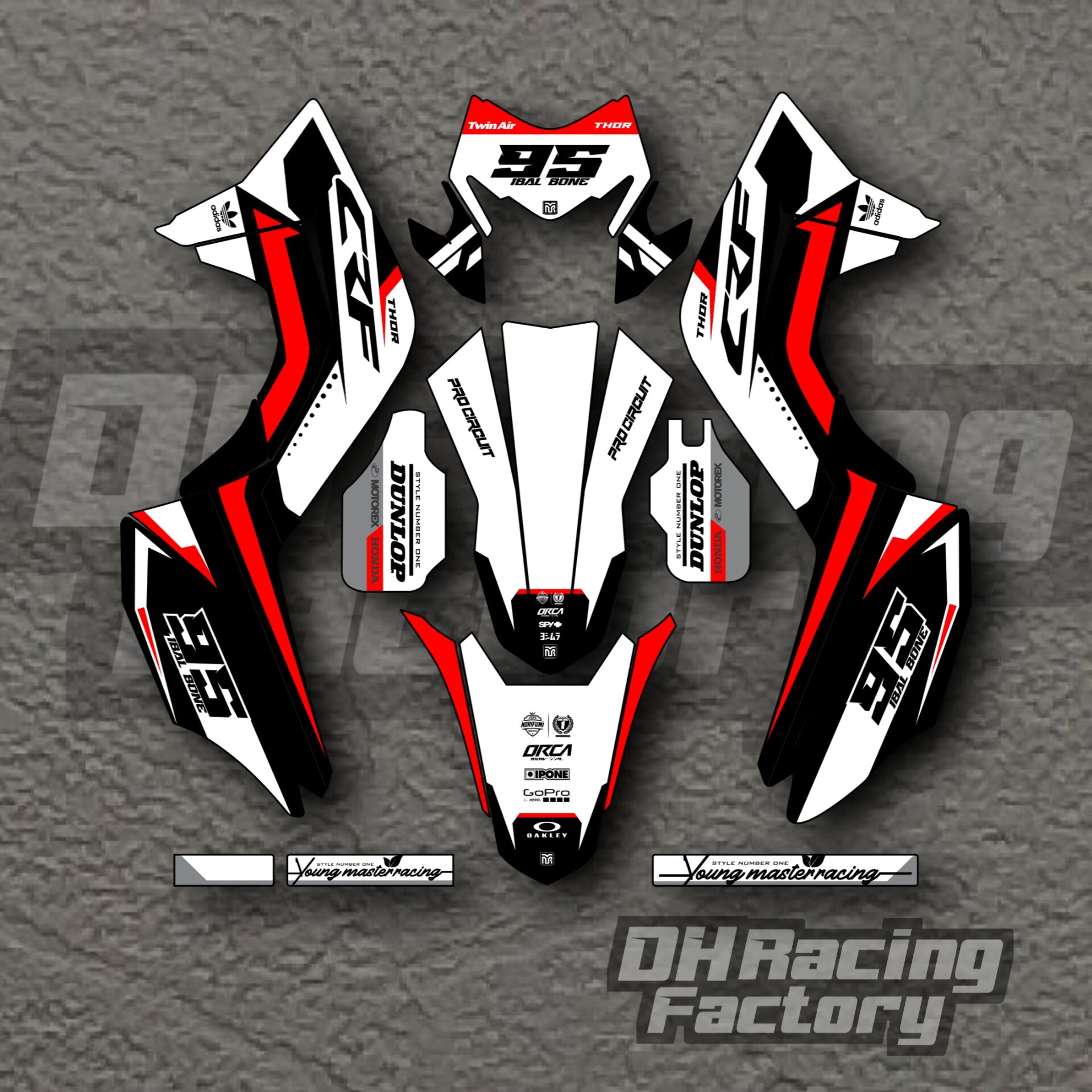 DECAL STIKER CRF • DTRACKER•GORDON•KLX OLD'S FULL BODY | Lazada Indonesia