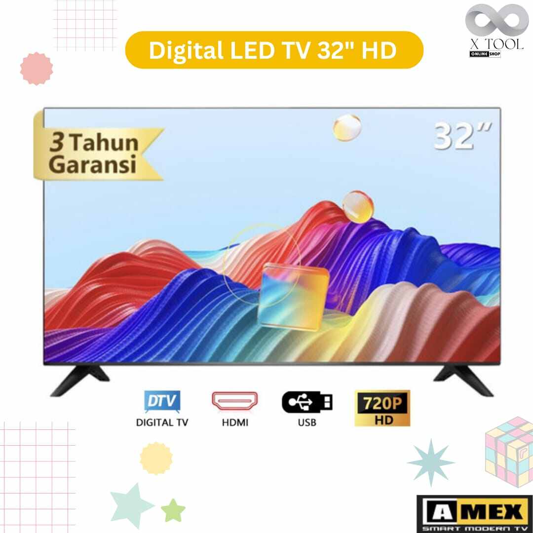 AMEX DIGITAL LED TV Full HD 32 Inch - Televisi HDTV HDMI USB Ready ...