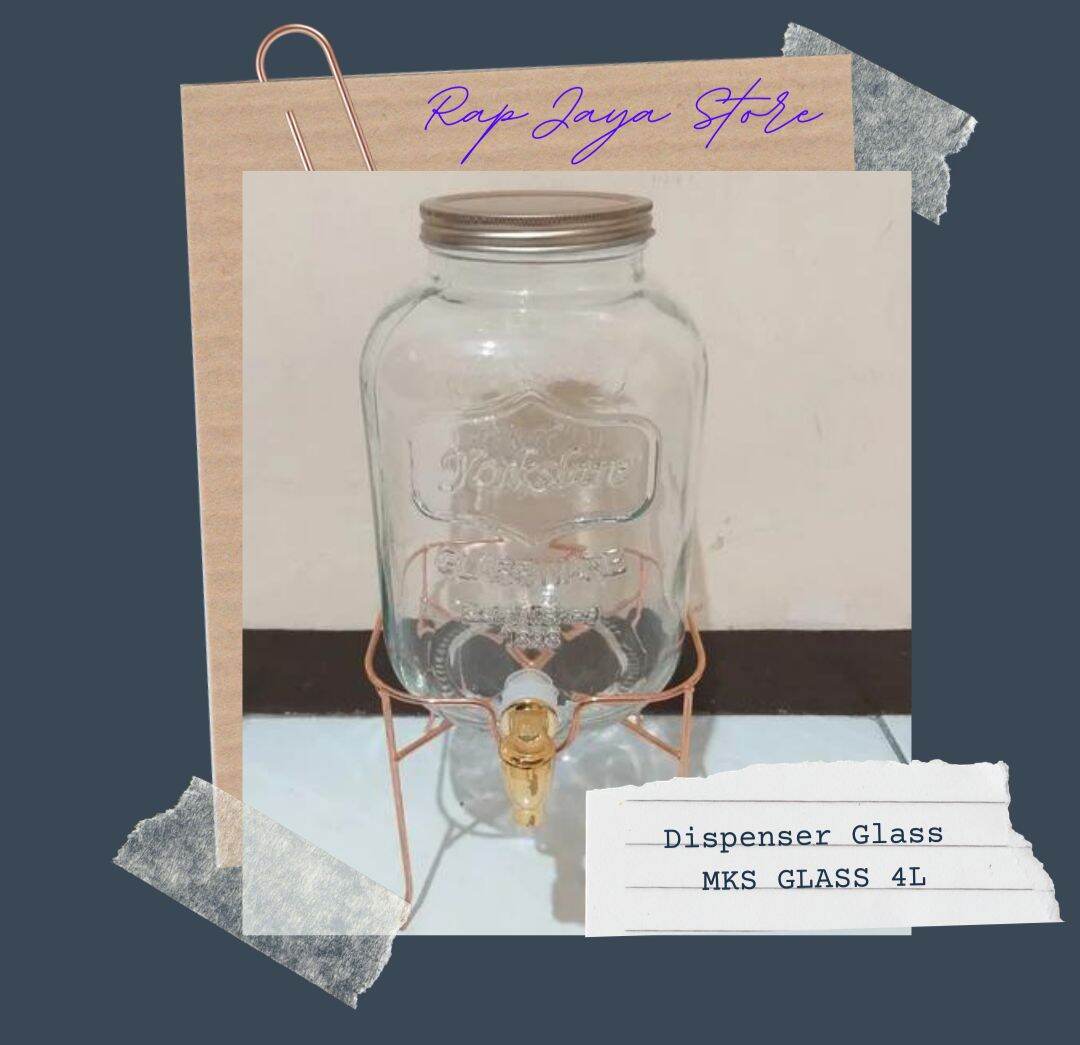 Dispenser Kaca MKS GLASS 4Liter | Lazada Indonesia