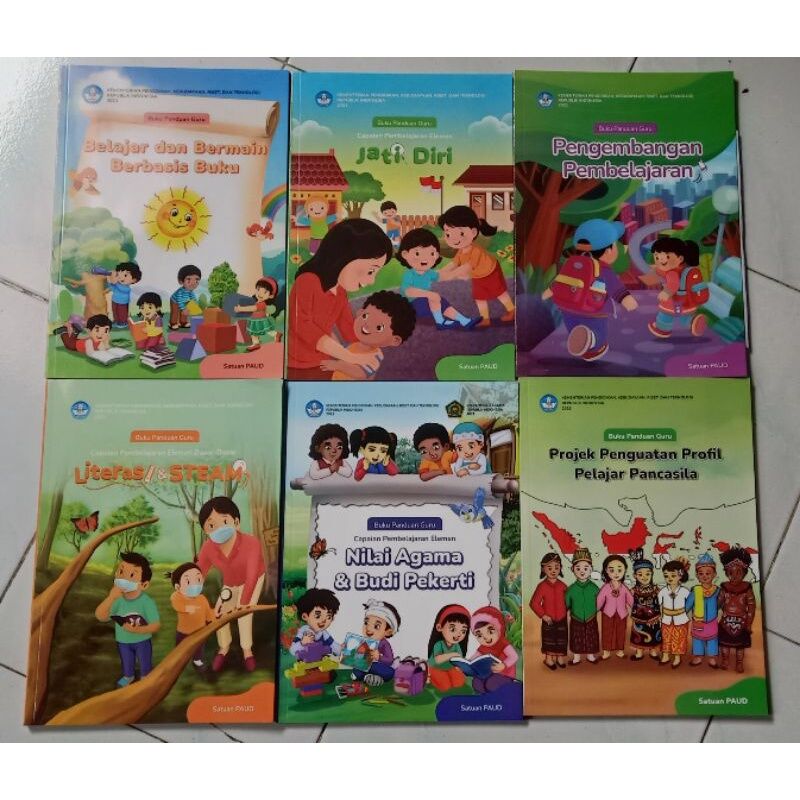 Buku panduan guru PAUD kurikulum merdeka / 1paket isi 6pcs buku | Lazada Indonesia