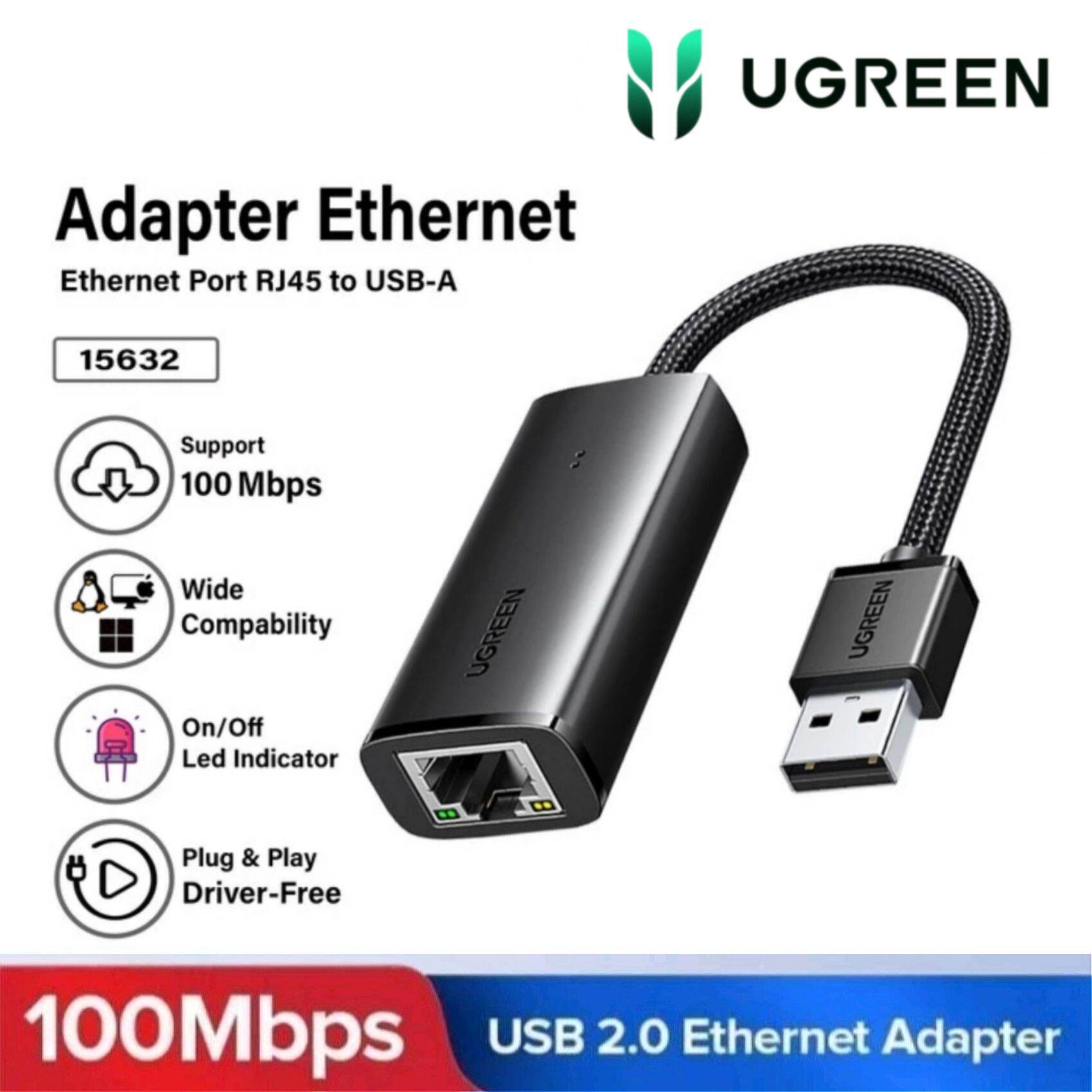 UGREEN USB 3.0 to RJ45 Ethernet Gigabit Lan Adapter 10 100 1000Mbps ...