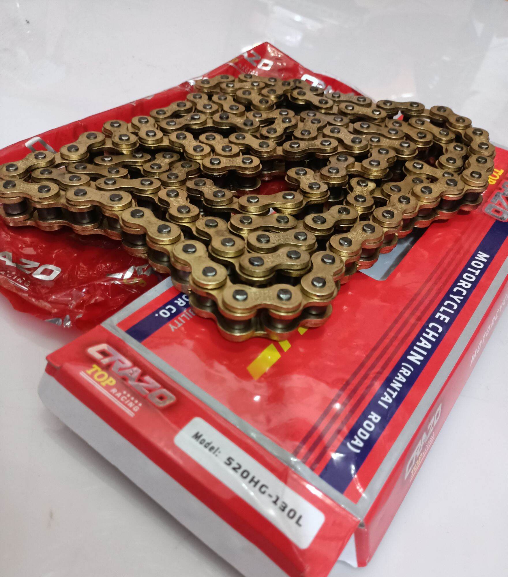 RANTAI MOTOR UKURAN 520/130 NINJA 250R/ NINJA RR/YAMAHA R25/TIGER ...