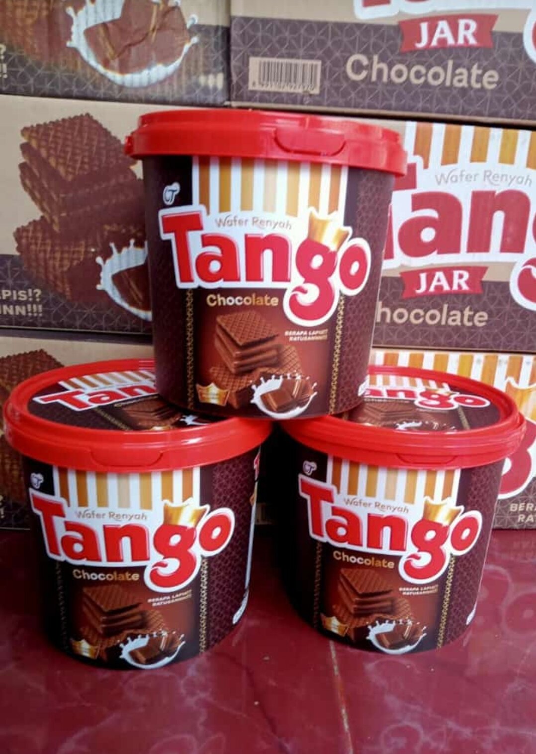 WAFER TANGO JAR KEMASAN EMBER MURAH/TANGO COKLAT MURAH KEMASAN TOPLES ...