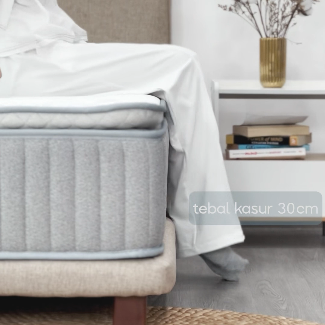 Uniland Sleep Kasur Pocket Spring Latex HR Single Pillowtop 30cm ...