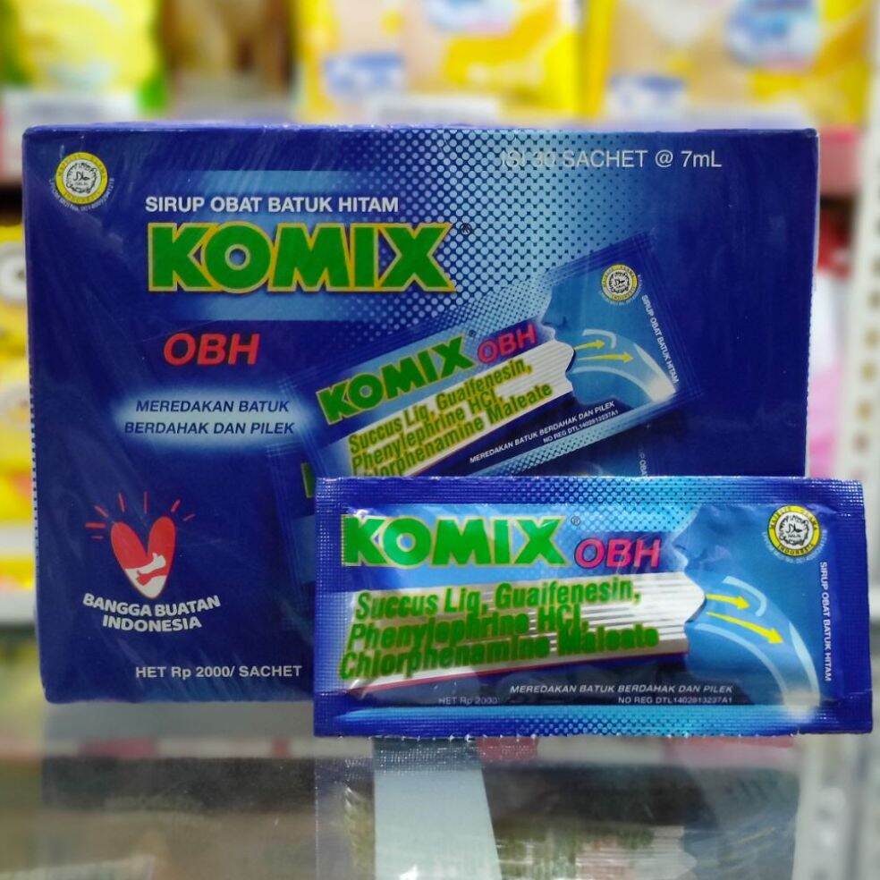 KOMIX OBH SACHET 7 ML / BATUK BERDAHAK / PILEK KOMIK OBH 7ML | Lazada ...