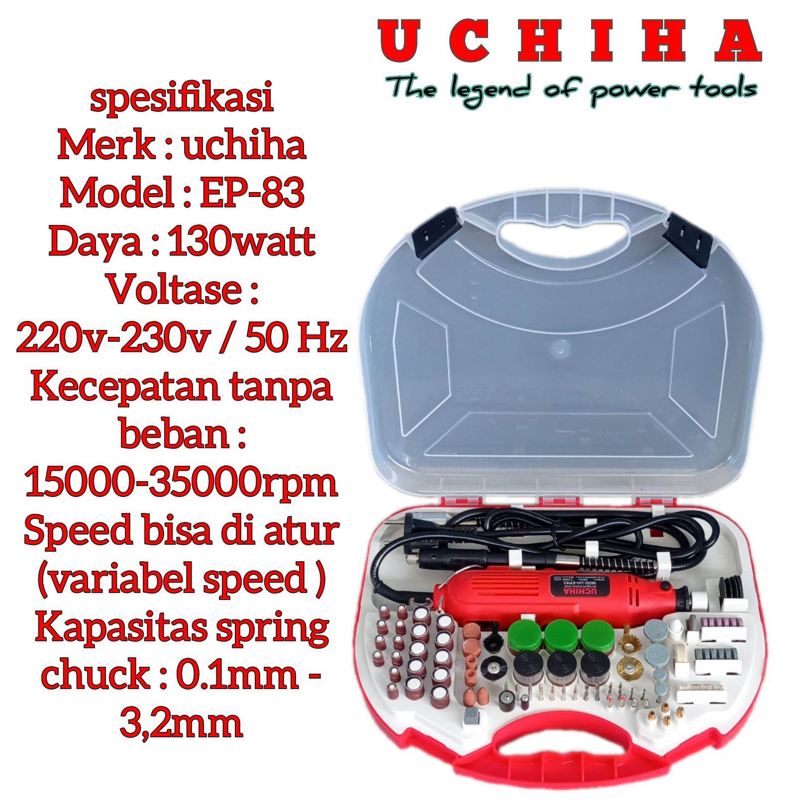 BOR TUNER GERINDA MINI BOR BOTOL BOR UKIR UCHIHA type EP-83 FULLSET ...