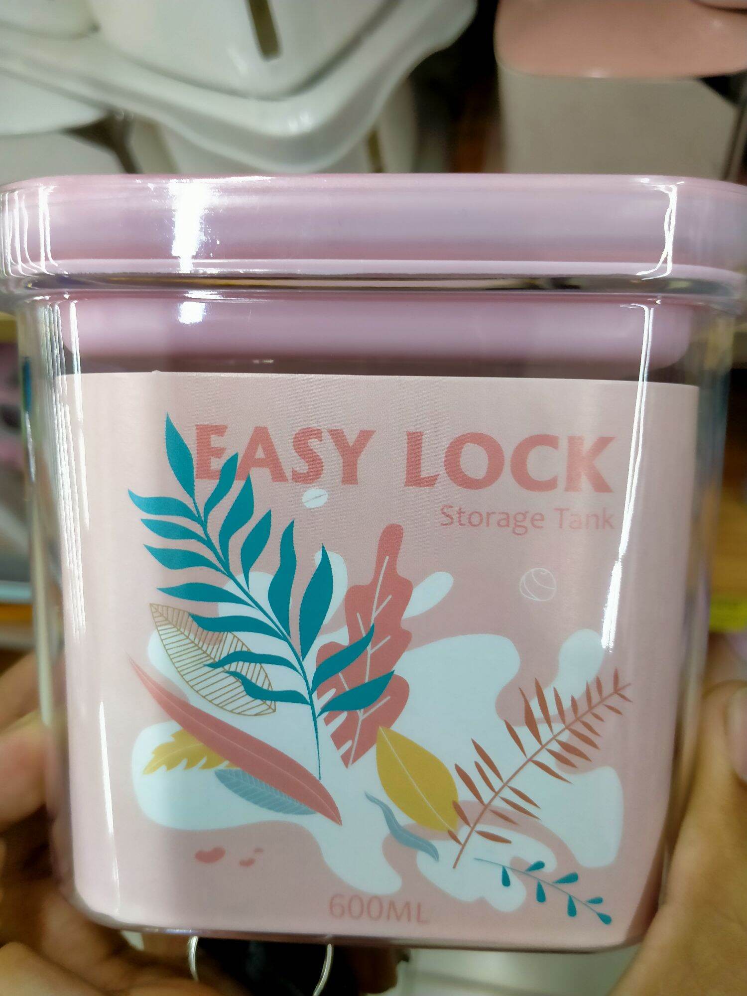 Easy lock storage tank 600 ML / wadah penyimpanan serbaguna / toples kue easy lock 600 ML ...