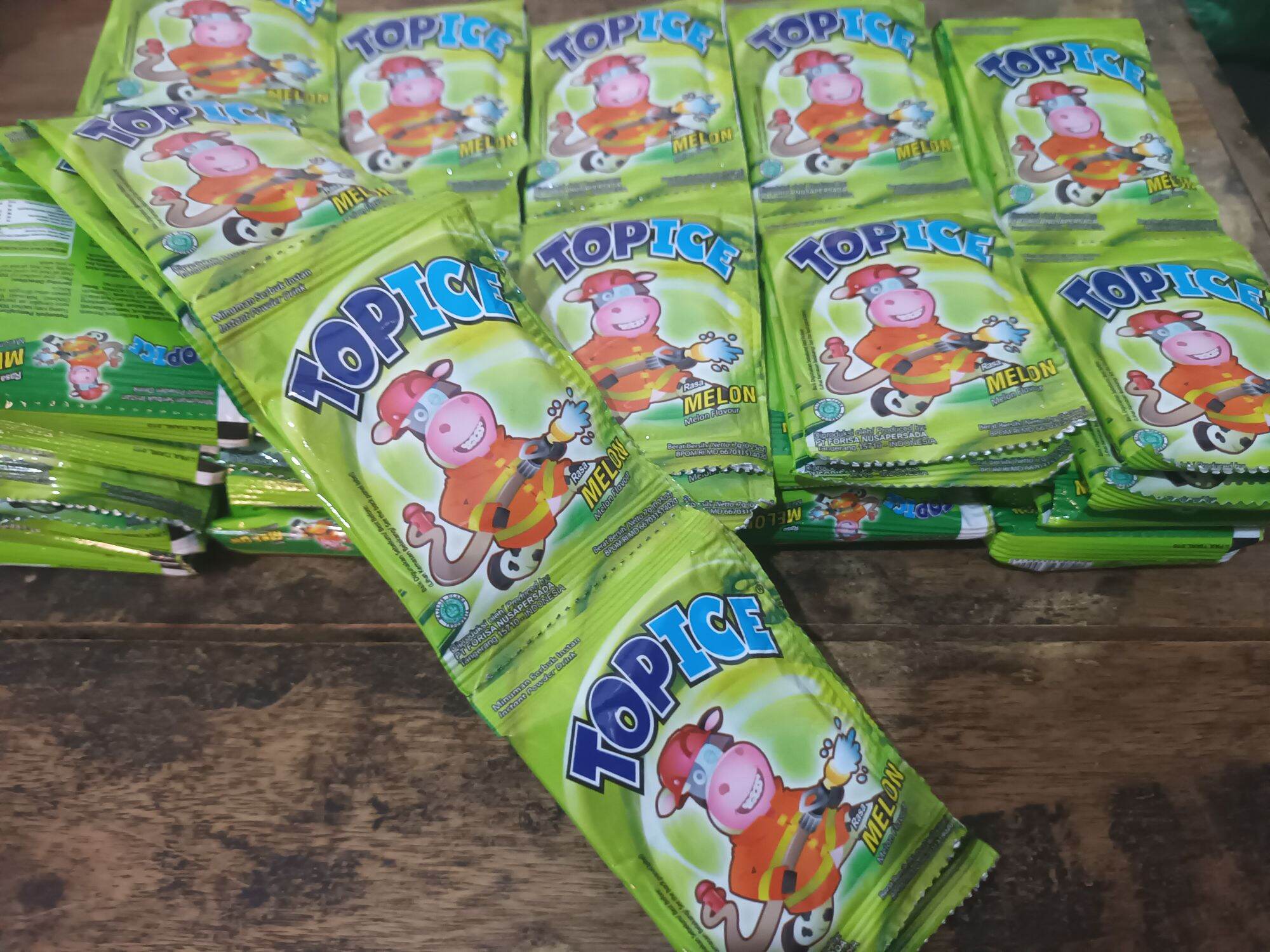 (paket 1-10renceng)top ice melon 1rcg isi 10shaset | Lazada Indonesia