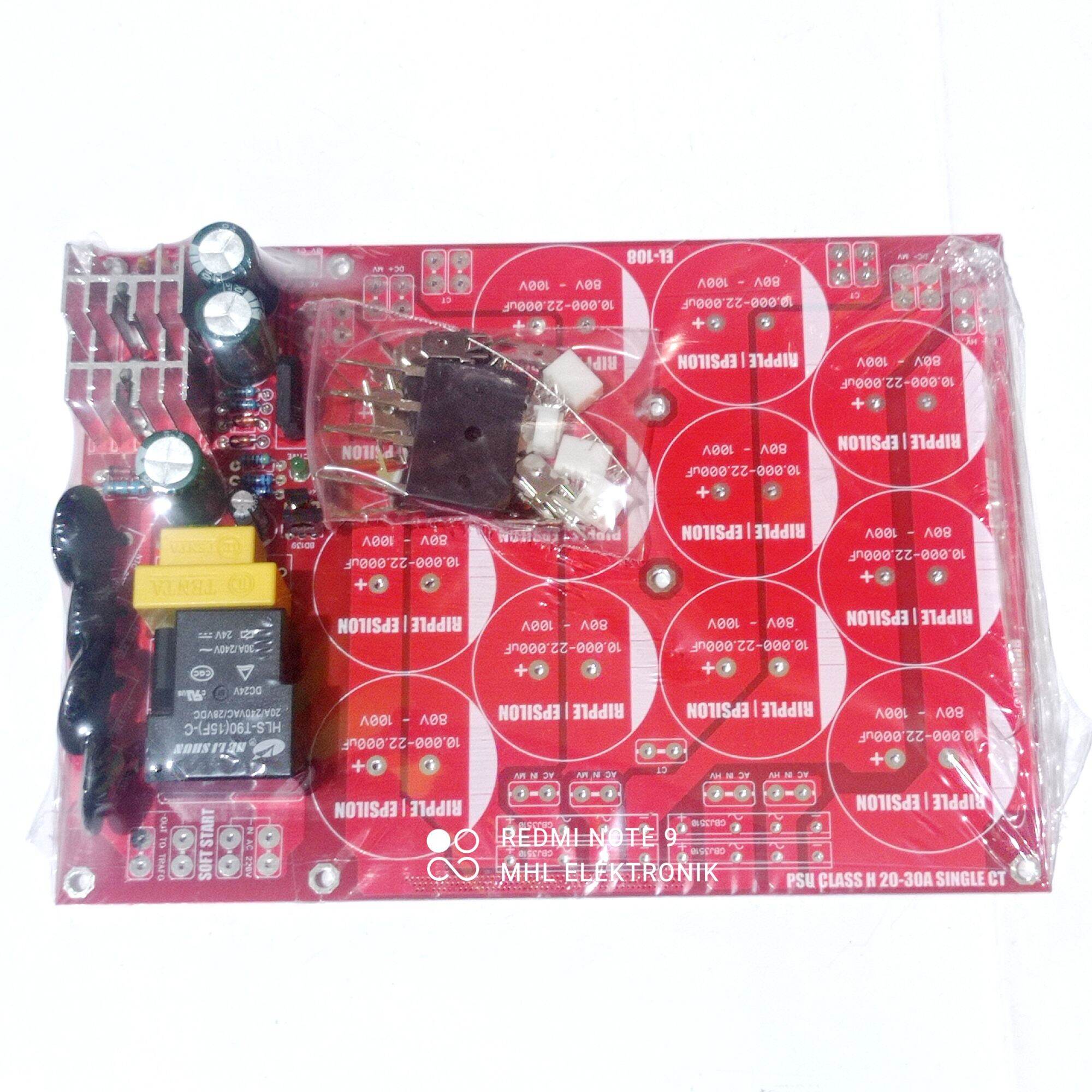 Kit PSU Class H Single CT 12 ELCO CAPACITOR Plus Softstart Dual Layer ...