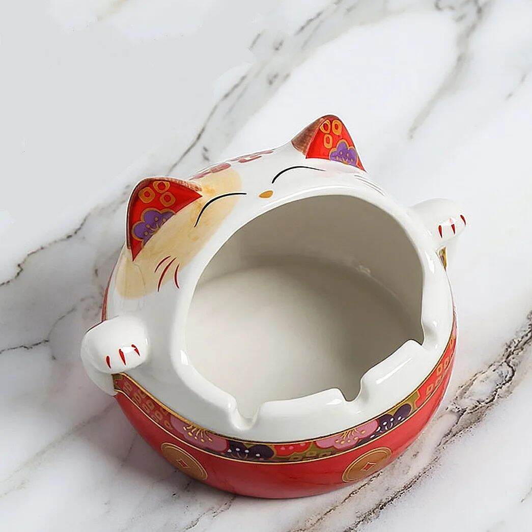 kucing hoki/asbak rokok/tempat permen/lucky cat/manekineko | Lazada ...