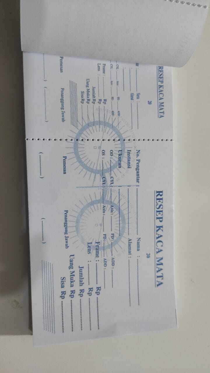 Resep Nota Kwitansi Pembelian Kacamata Isi 100 Lembar | Lazada Indonesia