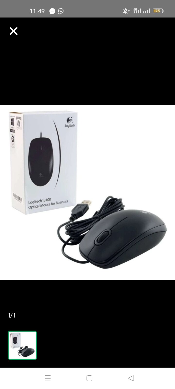 Mouse Logitech Kabel B100 USB | Lazada Indonesia